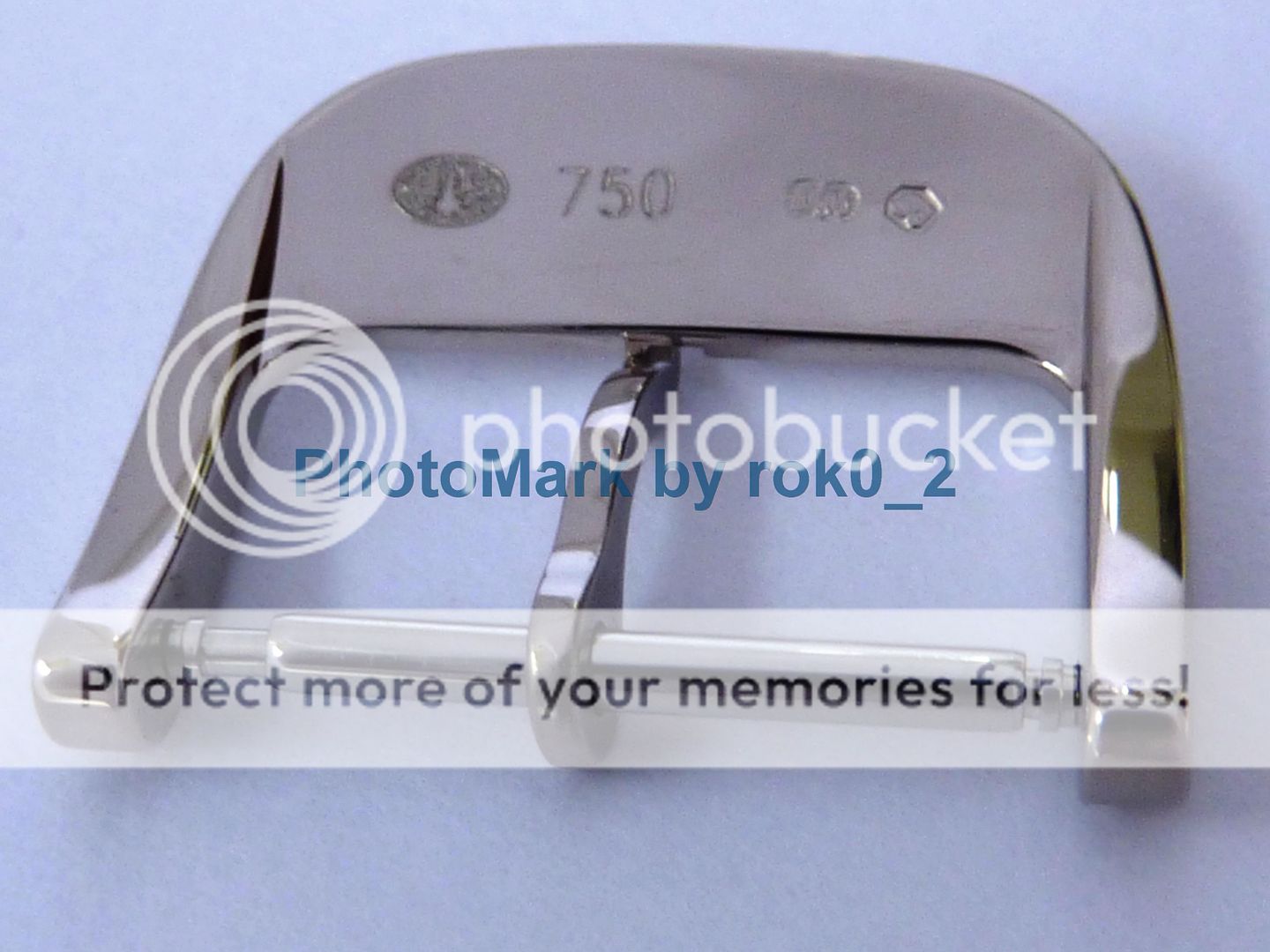 JLC JAEGER LE-COULTRE 18K, 18ct WHITE GOLD TANG PIN BUCKLE CLASP 16mm ...