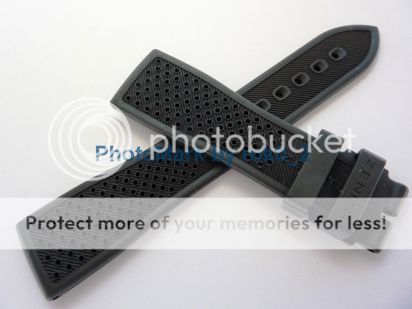 GENUINE ZENITH Rubber Silicone 22mm x 18mm BAND STRAP BRAND NEW ...
